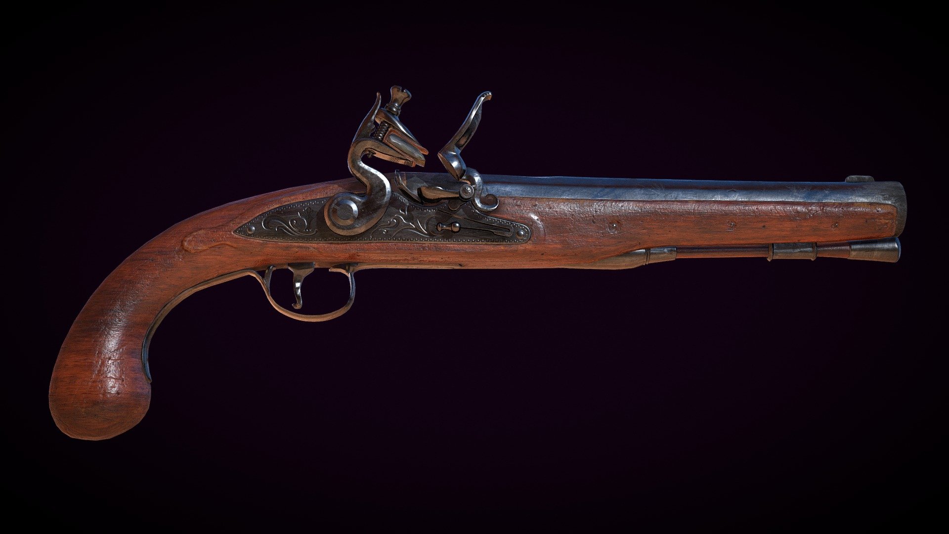 Flintlock Pistol - 3D model by Mihai (@apostolm) [94ac0f6] - Sketchfab