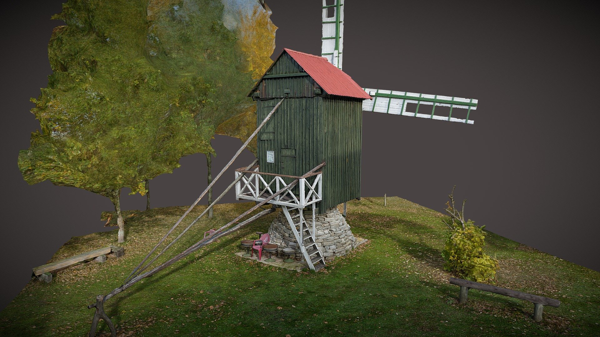 Windmill Museum of Fight for Estonia's Freedom - 3D model by Saulius ...