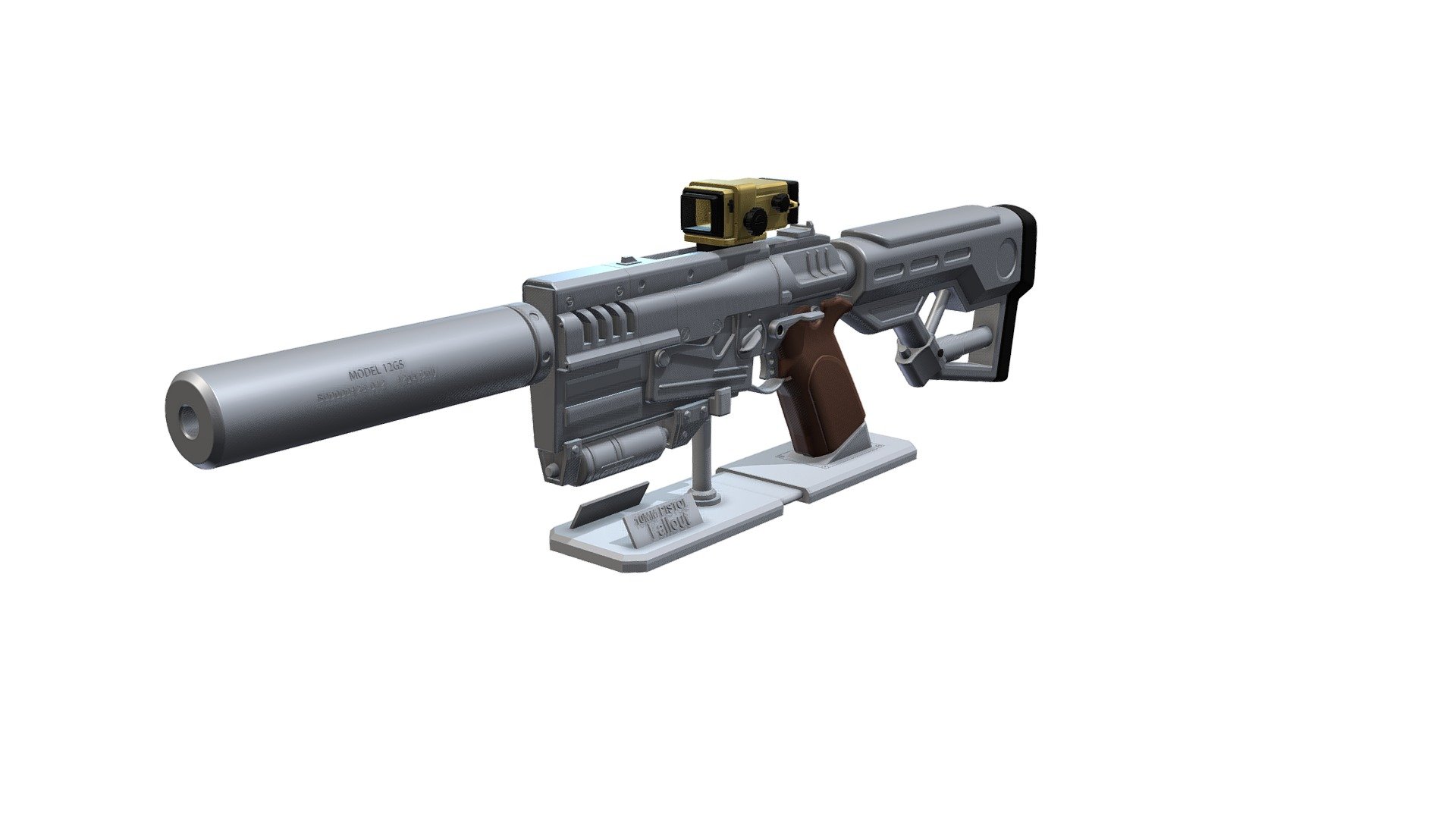 10mm Pistol - Fallout 4 - Printable 3d model - Buy Royalty Free 3D ...
