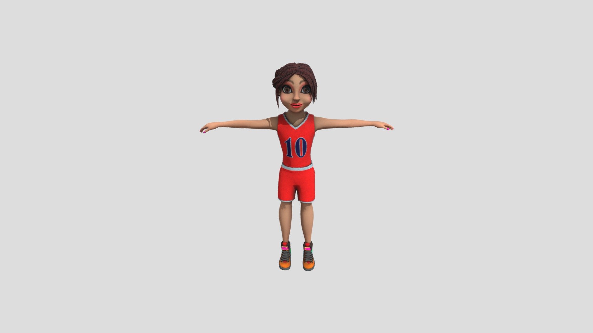 Basketball Girl Player 10 - 3D model by creative.avl [94b3892] - Sketchfab