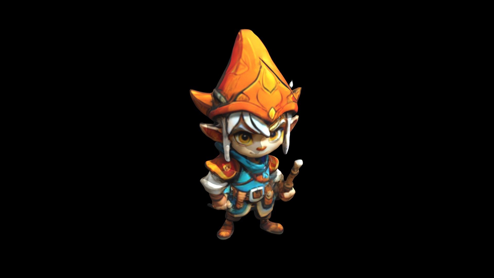 An animated illustration of a young elf, with wh - Download Free 3D ...