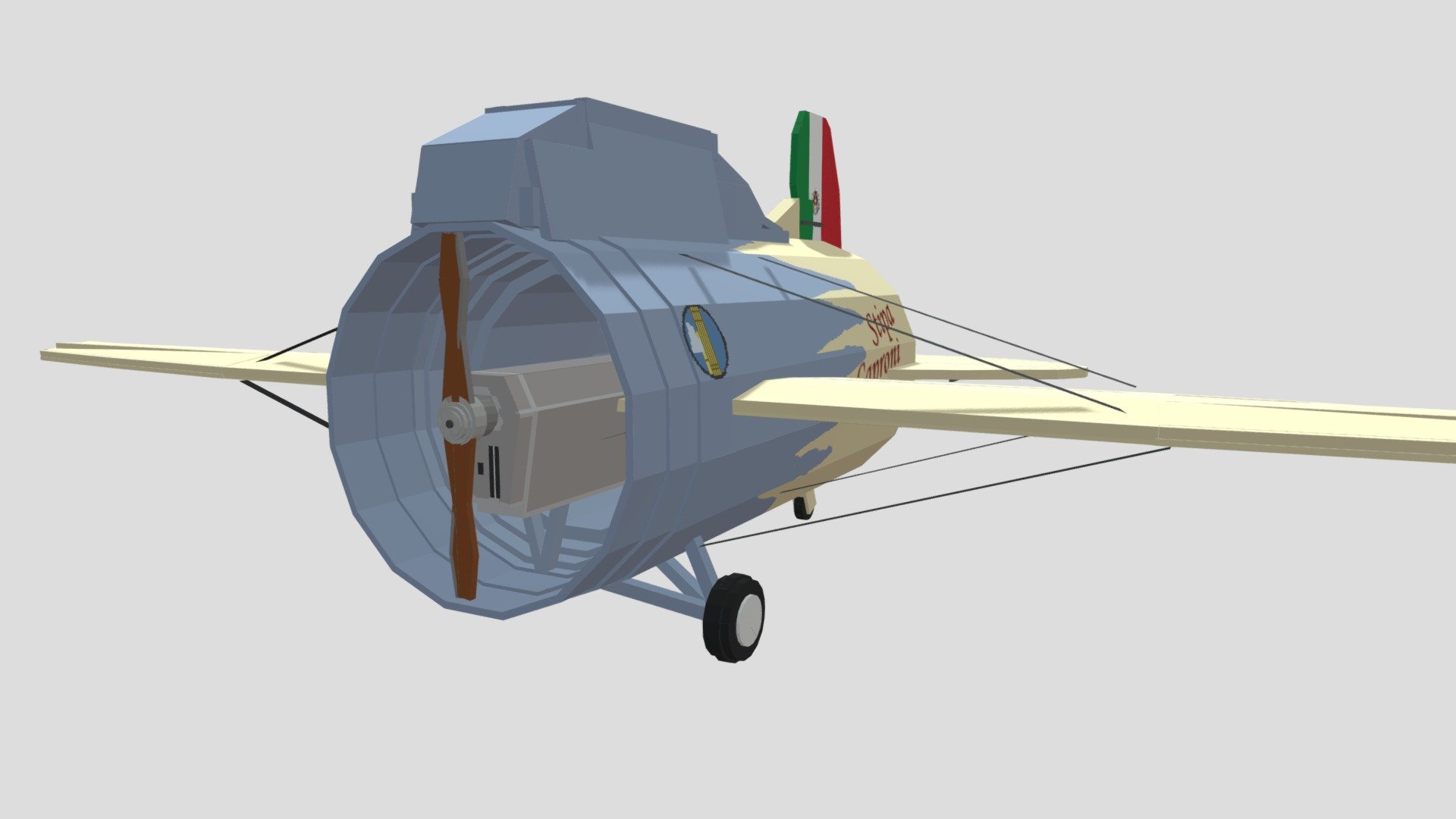 Italic experimental aircraft "Stipa Caproni" - Download Free 3D model ...