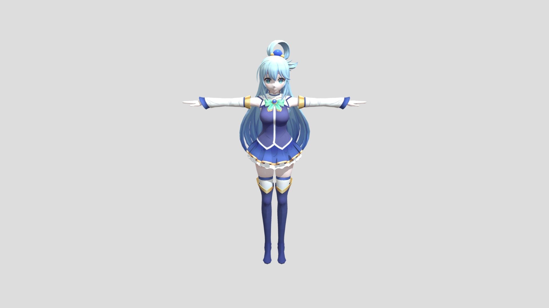 Aqua Konosuba - 3D model by Darkmythic [94bff43] - Sketchfab