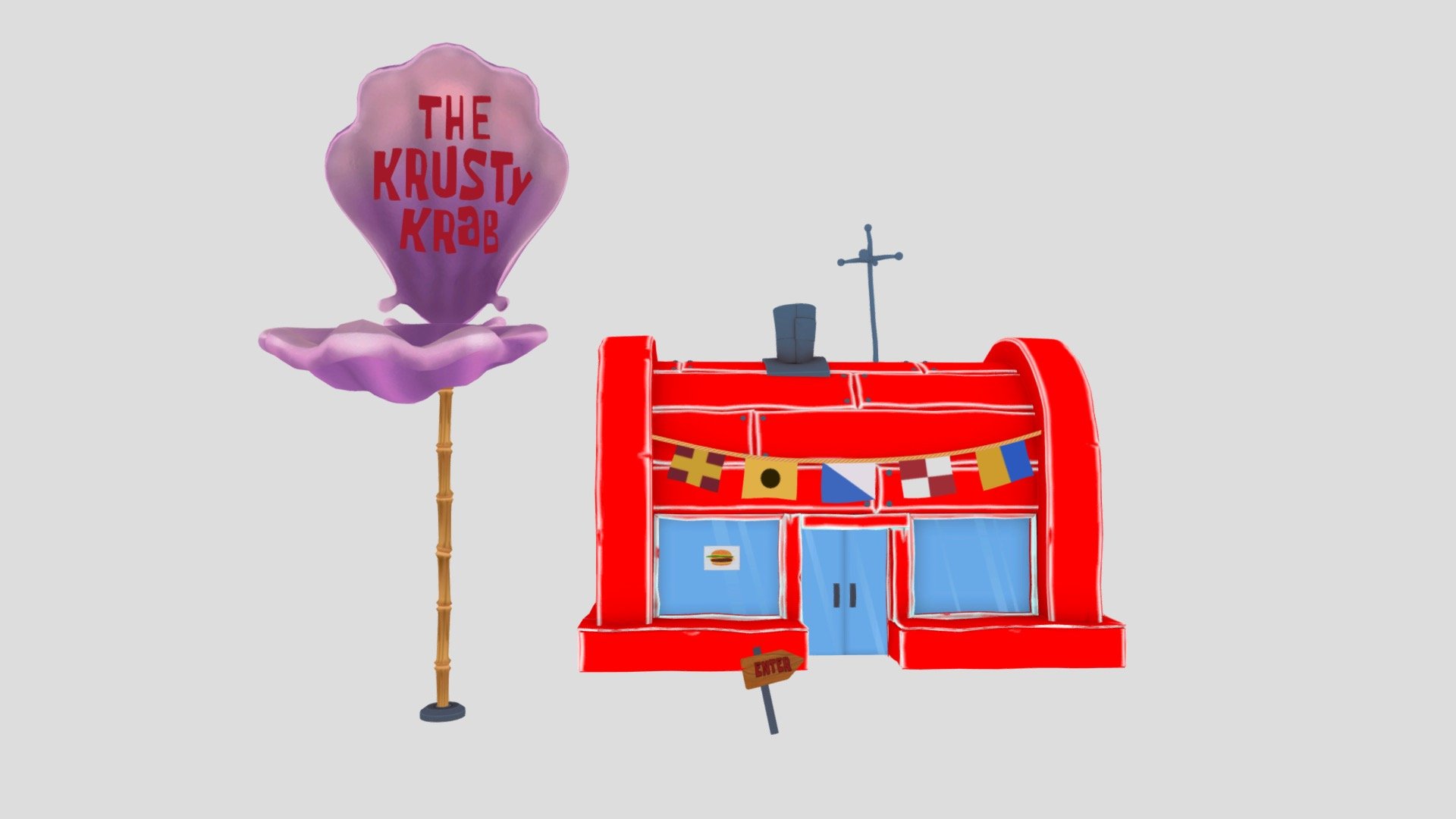 Sbfbbr - The Krusty Krab - Download Free 3D model by SMF Features ...