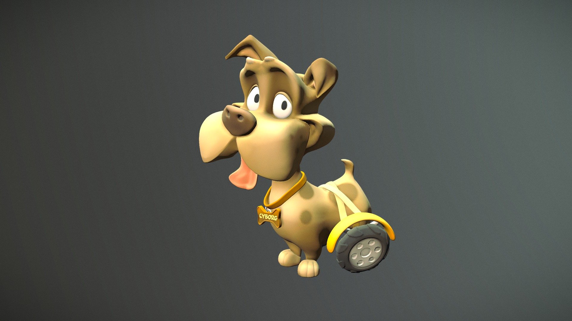 Doggo on wheels. - 3D model by diogeness [94c3012] - Sketchfab