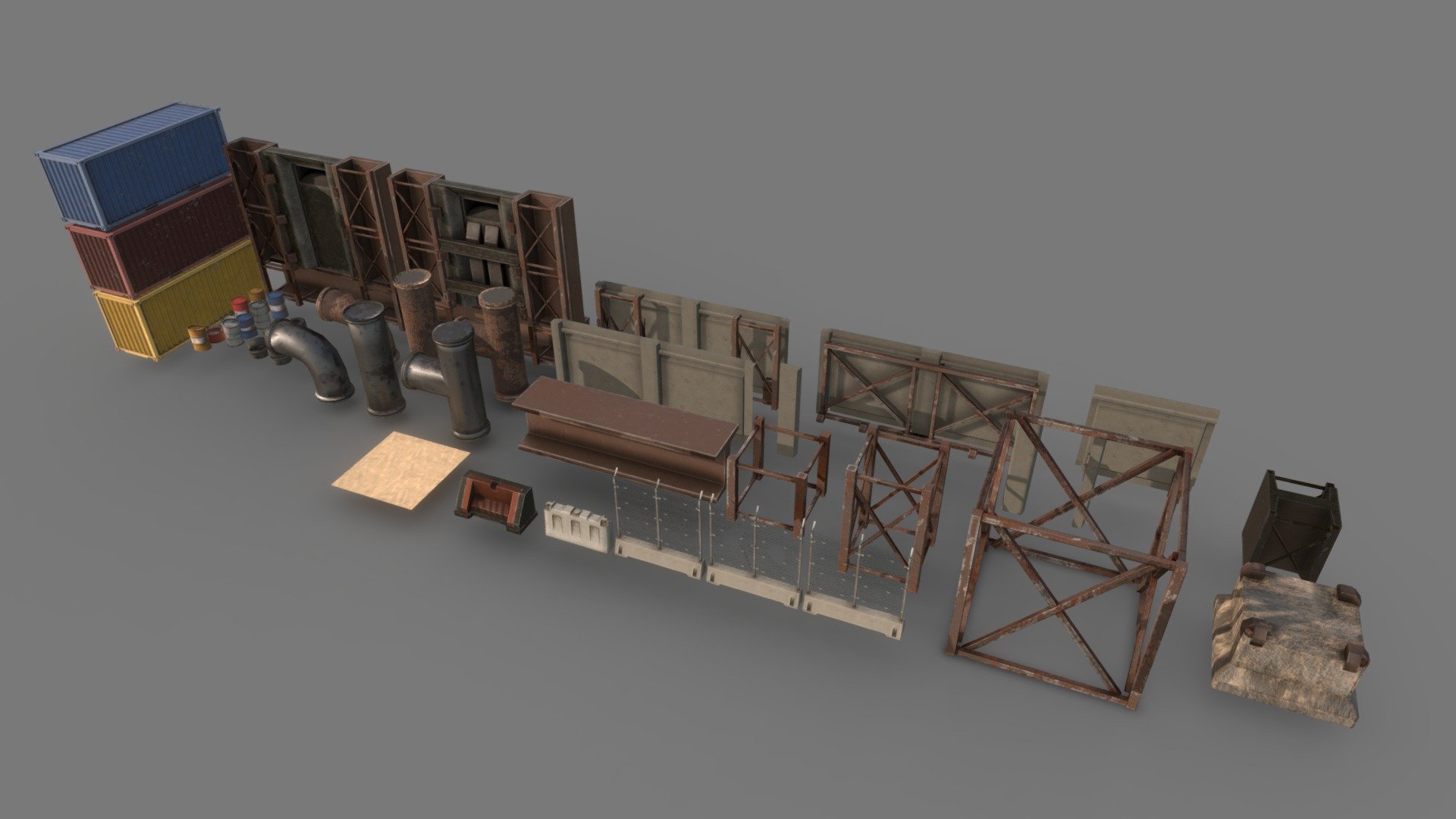 Industrial asset pack (Free) - Download Free 3D model by ForevereQ ...