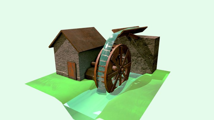 Waterwheel 3D models - Sketchfab