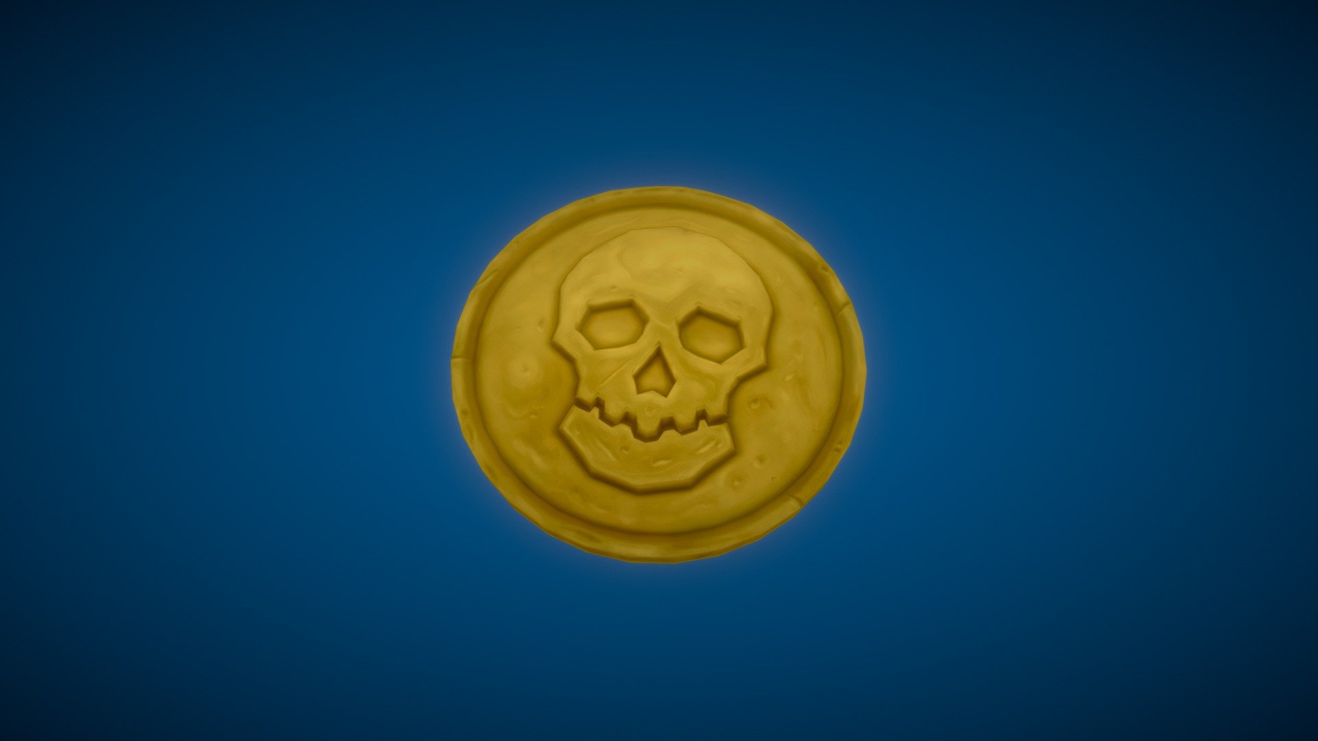 Skull Gold Coin - HandPainted - 3D model by riri76 [94c6c08] - Sketchfab