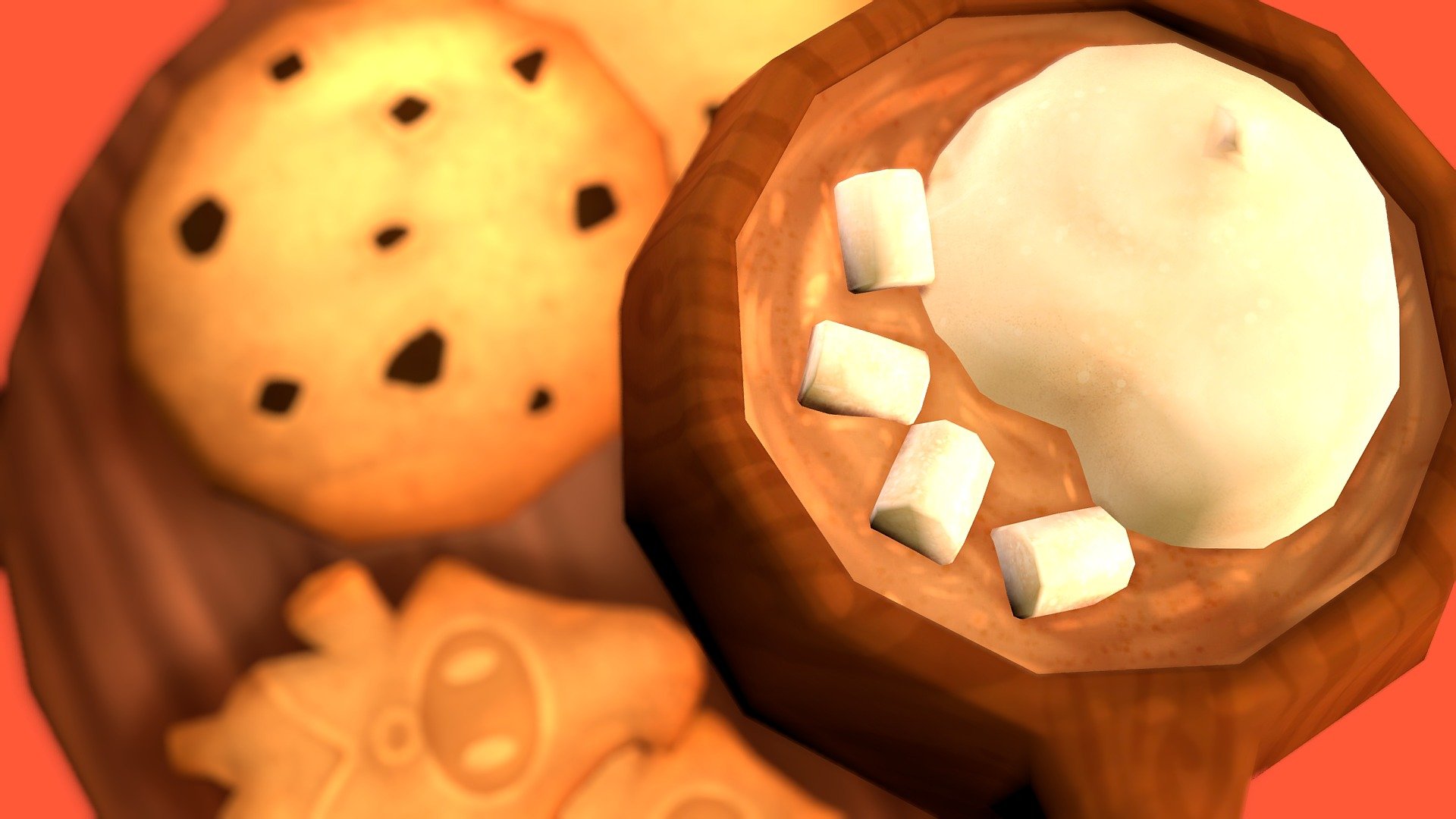 Christmas Hot Choccy with Cookies - 3D model by siriwakon [94c978a ...