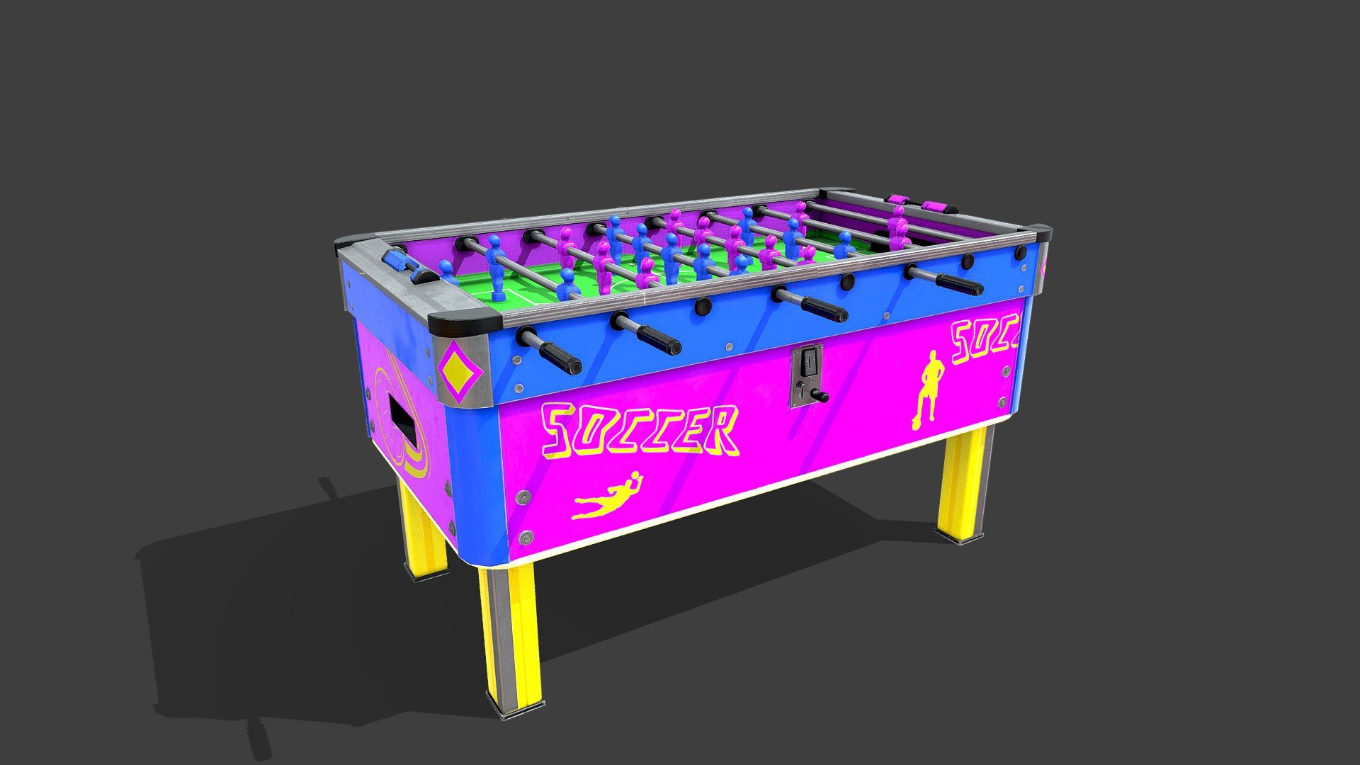 Foosball table - Buy Royalty Free 3D model by Breakunt Games ...