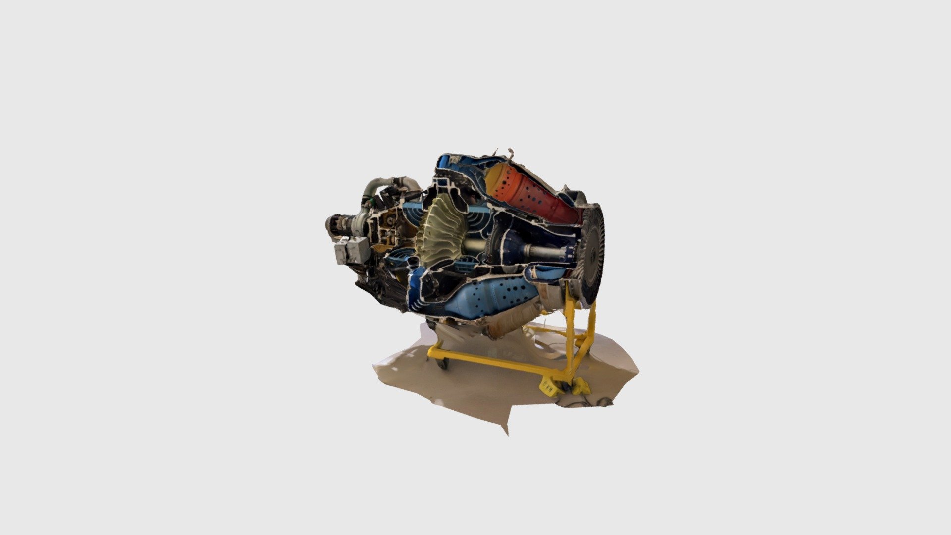 Military jet engine cut away - Download Free 3D model by jakazawa ...