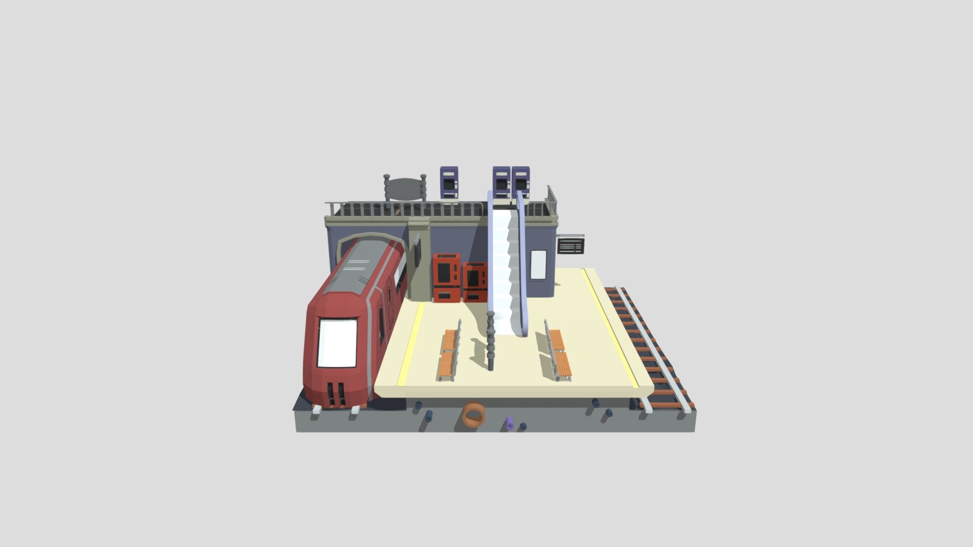 The Iso Railway Station - Download Free 3D model by Shubham Parmar ...