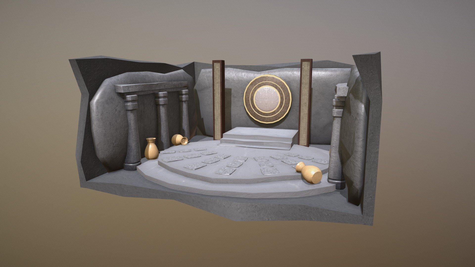 Mountain Carved Altar - 3D model by KrisG (@KrisWT) [94e14ee] - Sketchfab