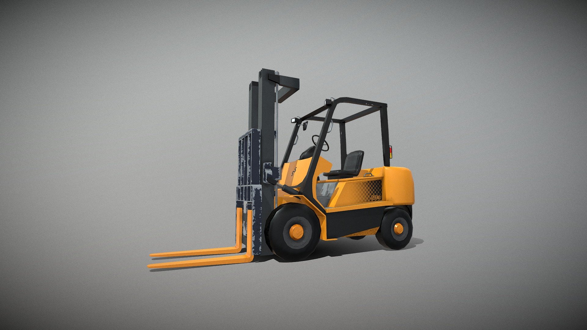 Warehouse Forklift Gameready - Download Free 3D model by Kamran Mughal ...