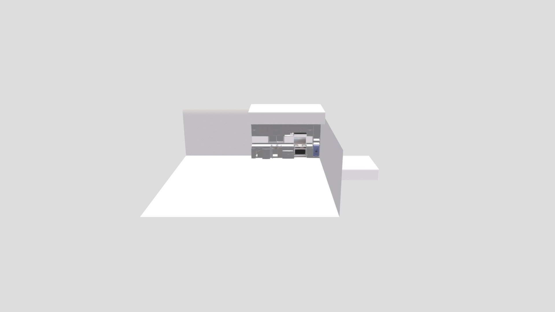 Kitchen DRAFT - 3D model by harrysas [94e7d18] - Sketchfab