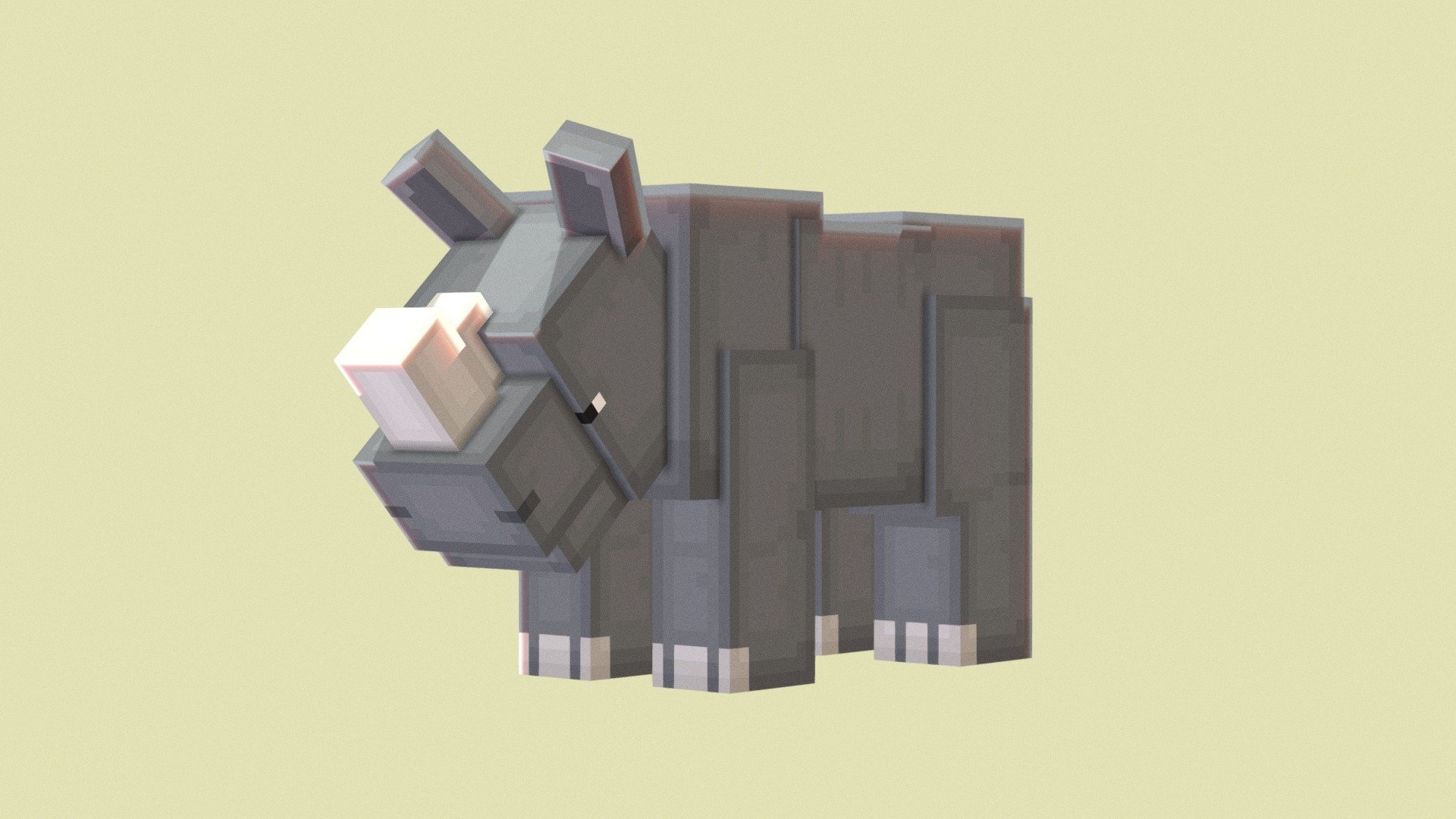 White Rhinoceros - Custom Minecraft Model - 3D model by jessdragon12 ...