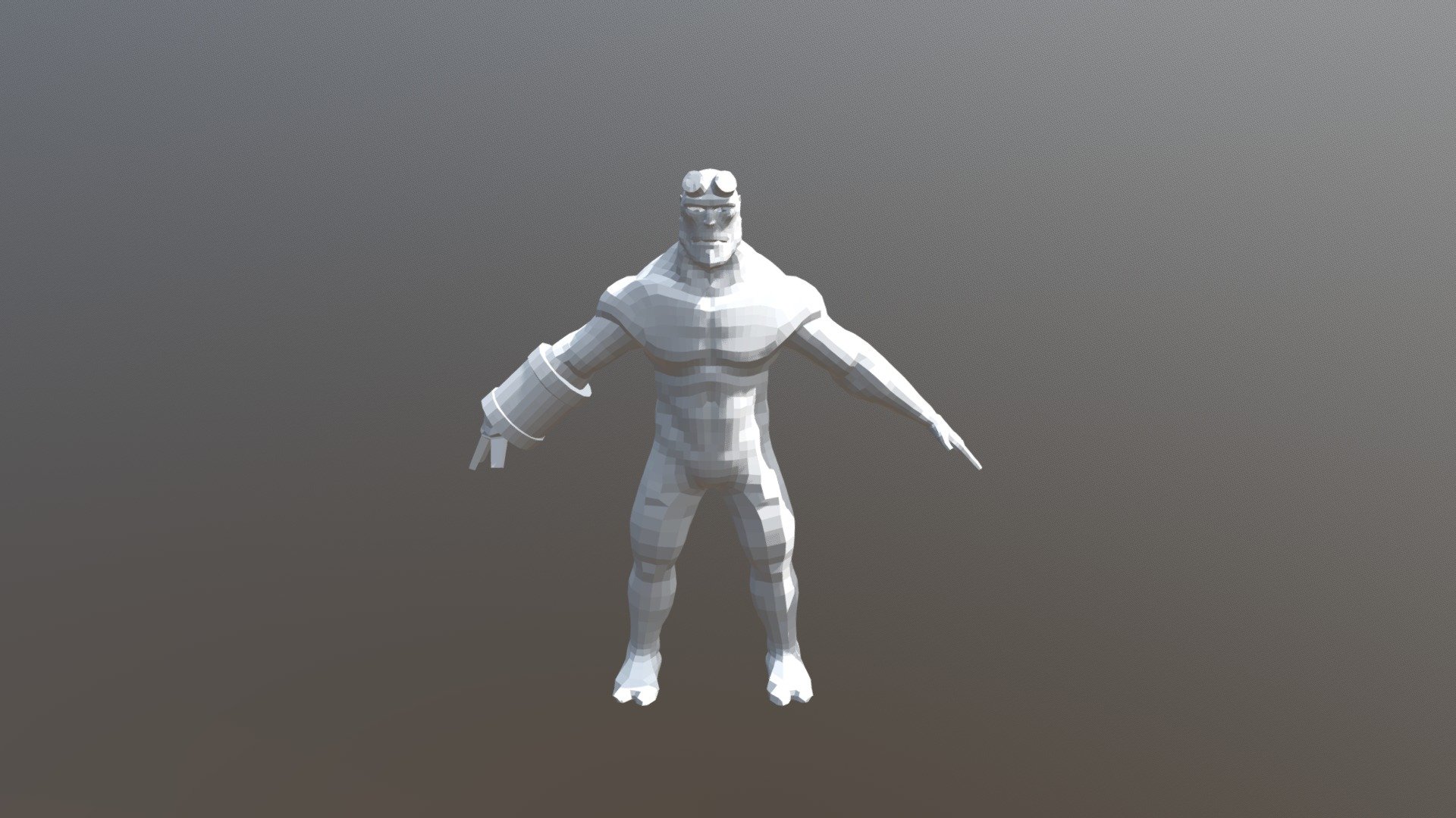 Retopologia Hellboy - 3D model by victorTB [94eb664] - Sketchfab