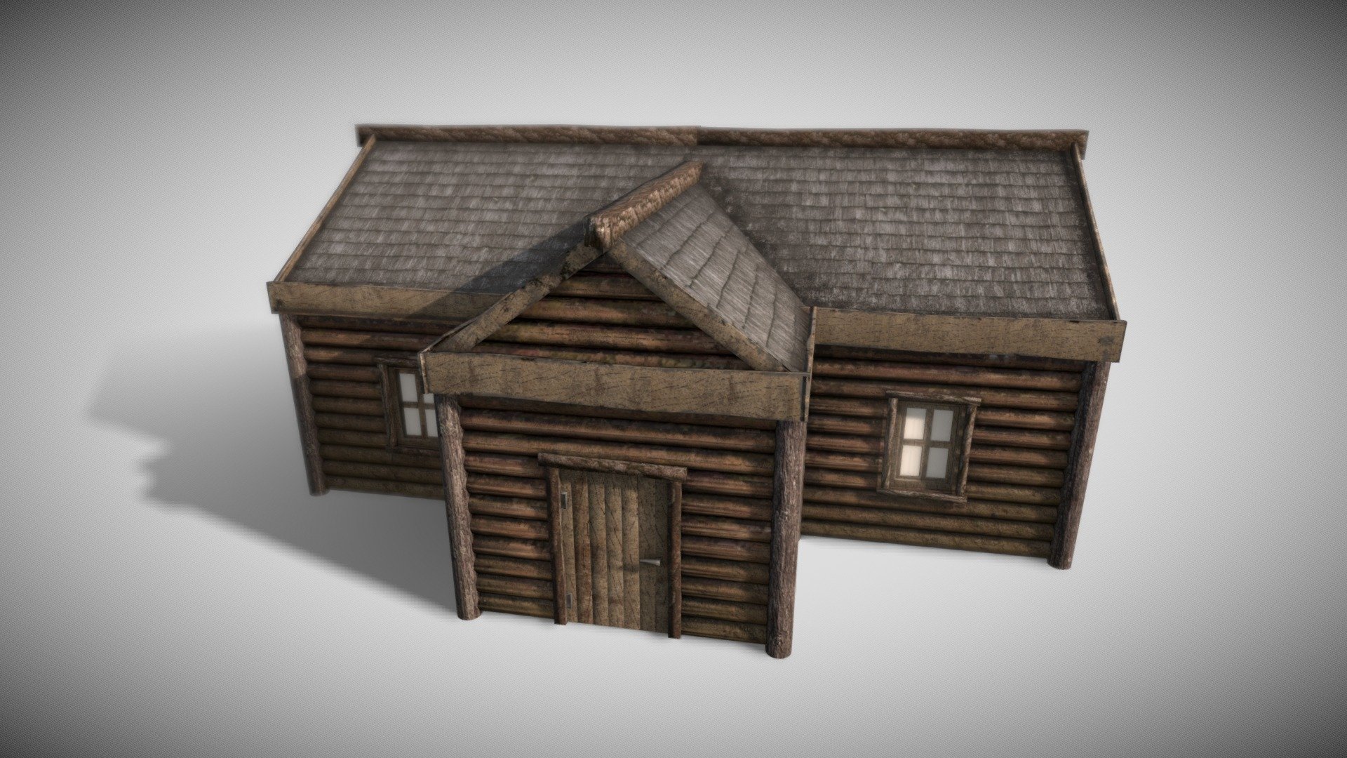 Log Cabin Wooden - Download Free 3D model by Tyler Regnart (@tylertyler ...