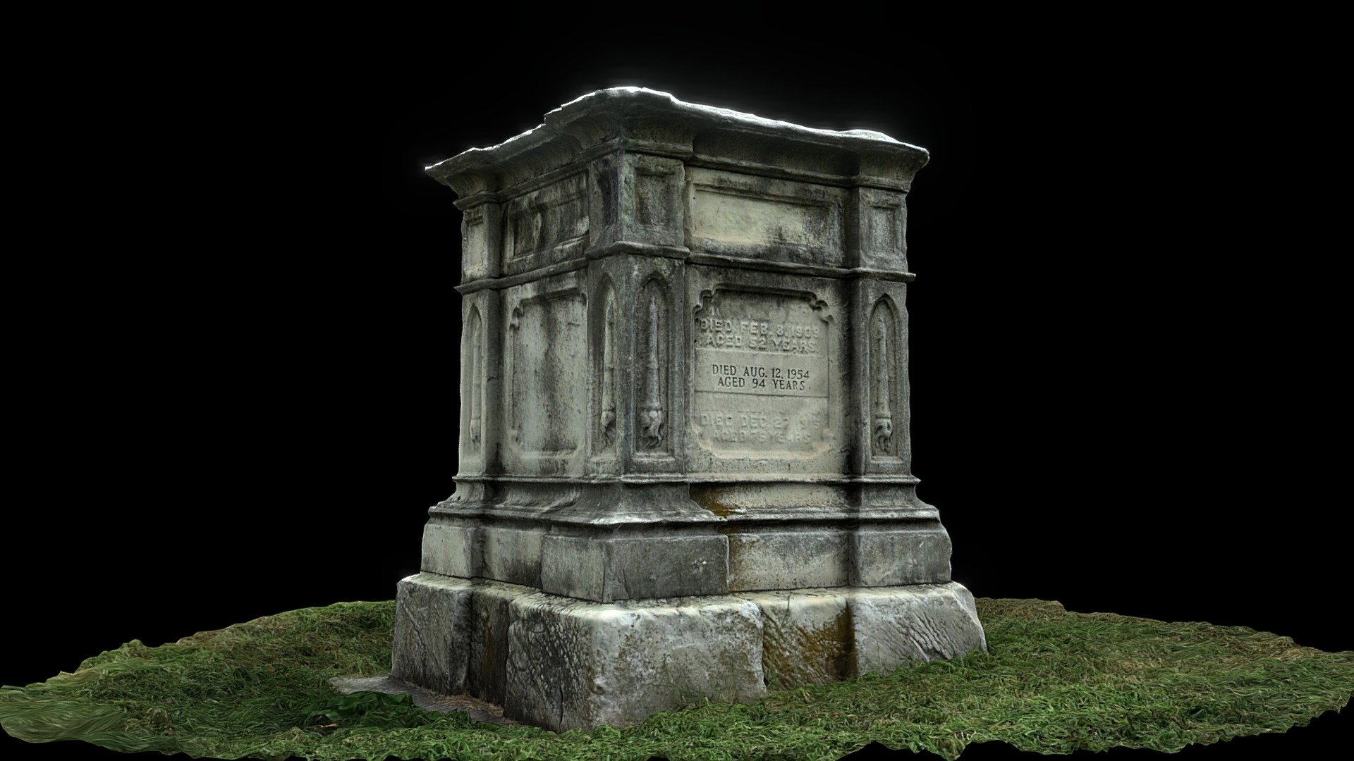Gravestone graveyard pillar stone scan + PBR - Buy Royalty Free 3D ...