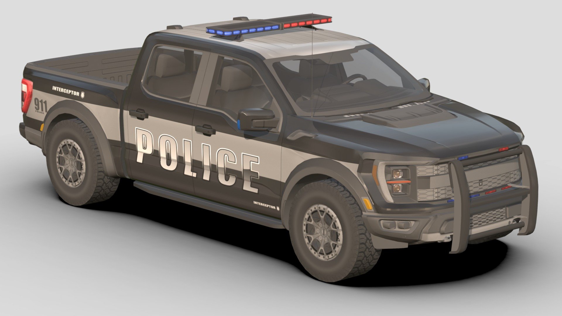 Police Car # 14 - 3D model by Sidra (@Sidramax) [94f2fdc] - Sketchfab