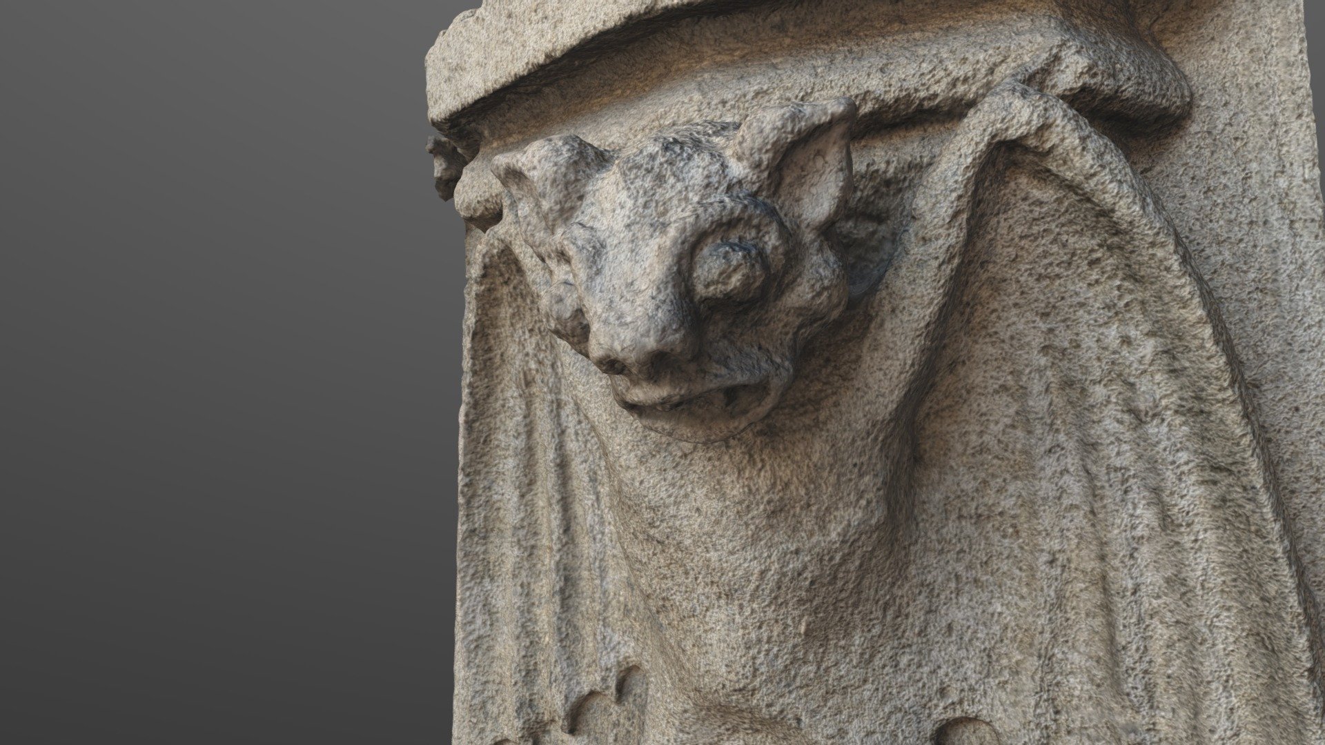 Bat sculpture from city hall - Buy Royalty Free 3D model by blrr.studio ...