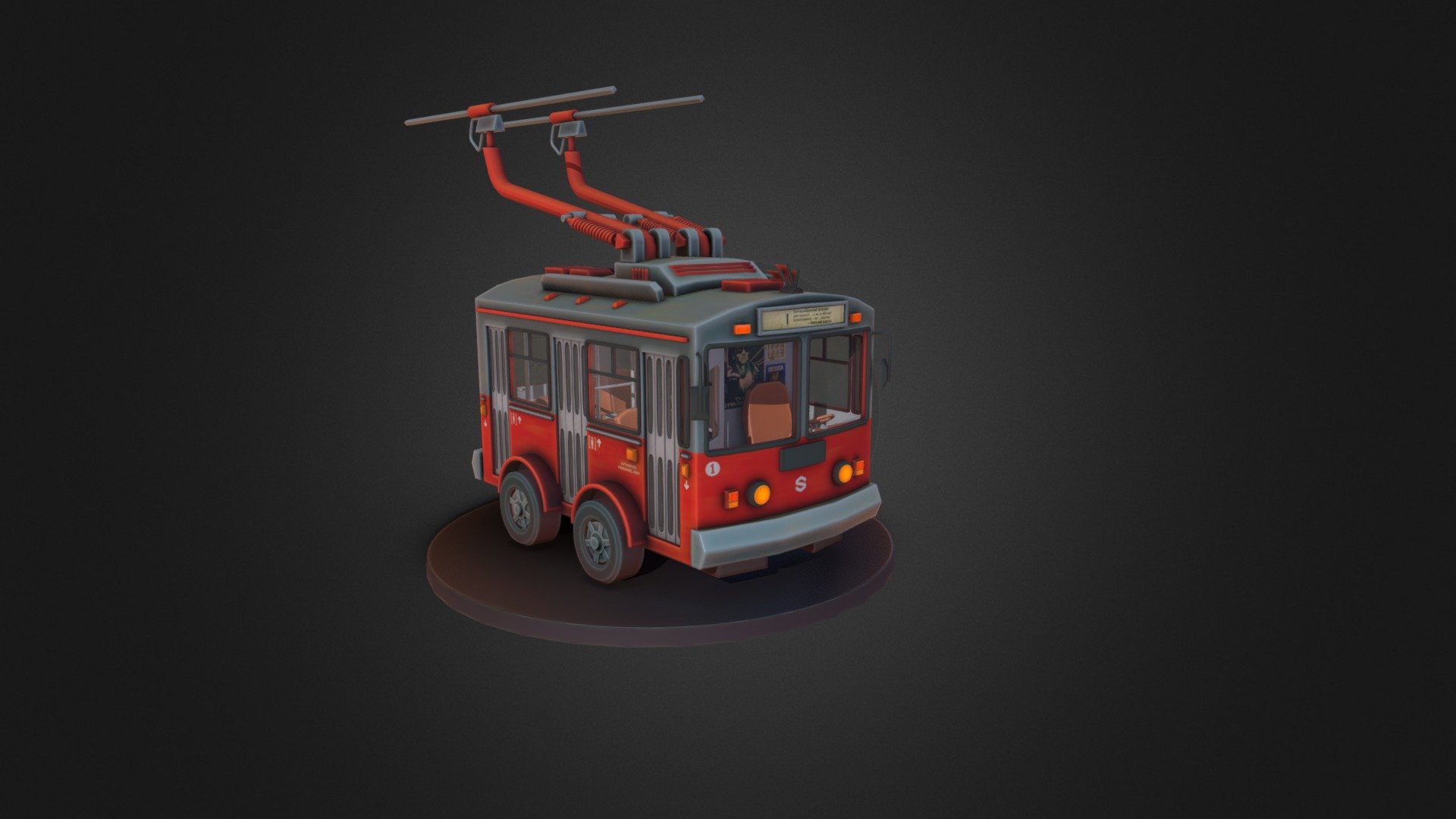 Stylized Trolleybus - 3D model by Snowy0Panther [94f7511] - Sketchfab