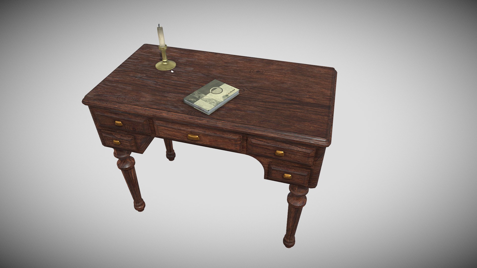 old vintage desk - Download Free 3D model by Steii2 [94f7853] - Sketchfab