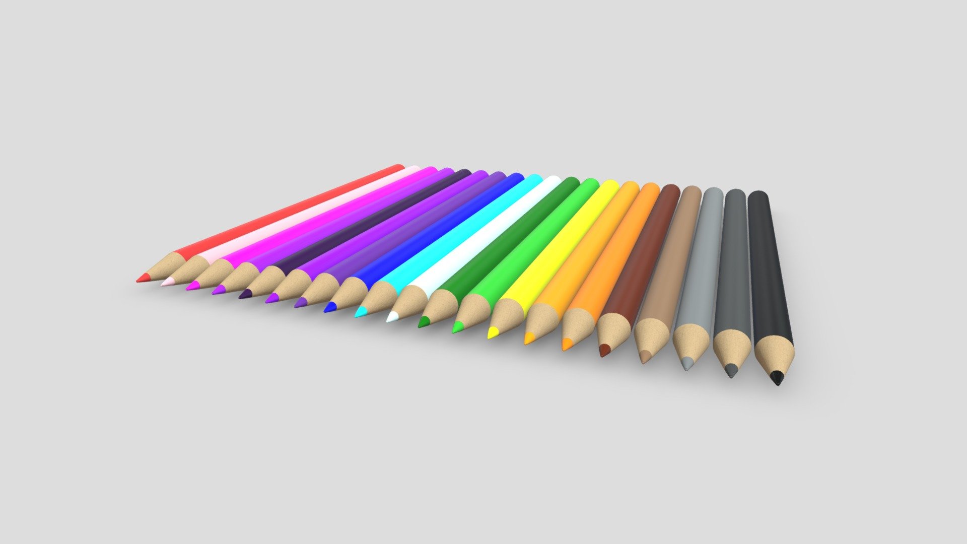 Pencil Crayons Set - Buy Royalty Free 3D model by Pickle55100 [94fa684 ...
