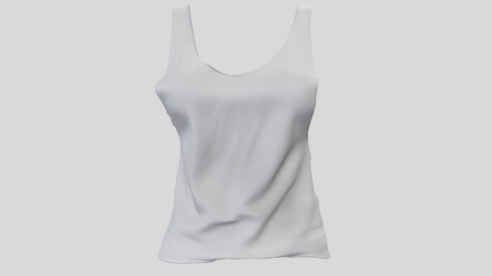 Female Baggy Sleeveless Drop Armhole Tank Top - Buy Royalty Free 3D ...