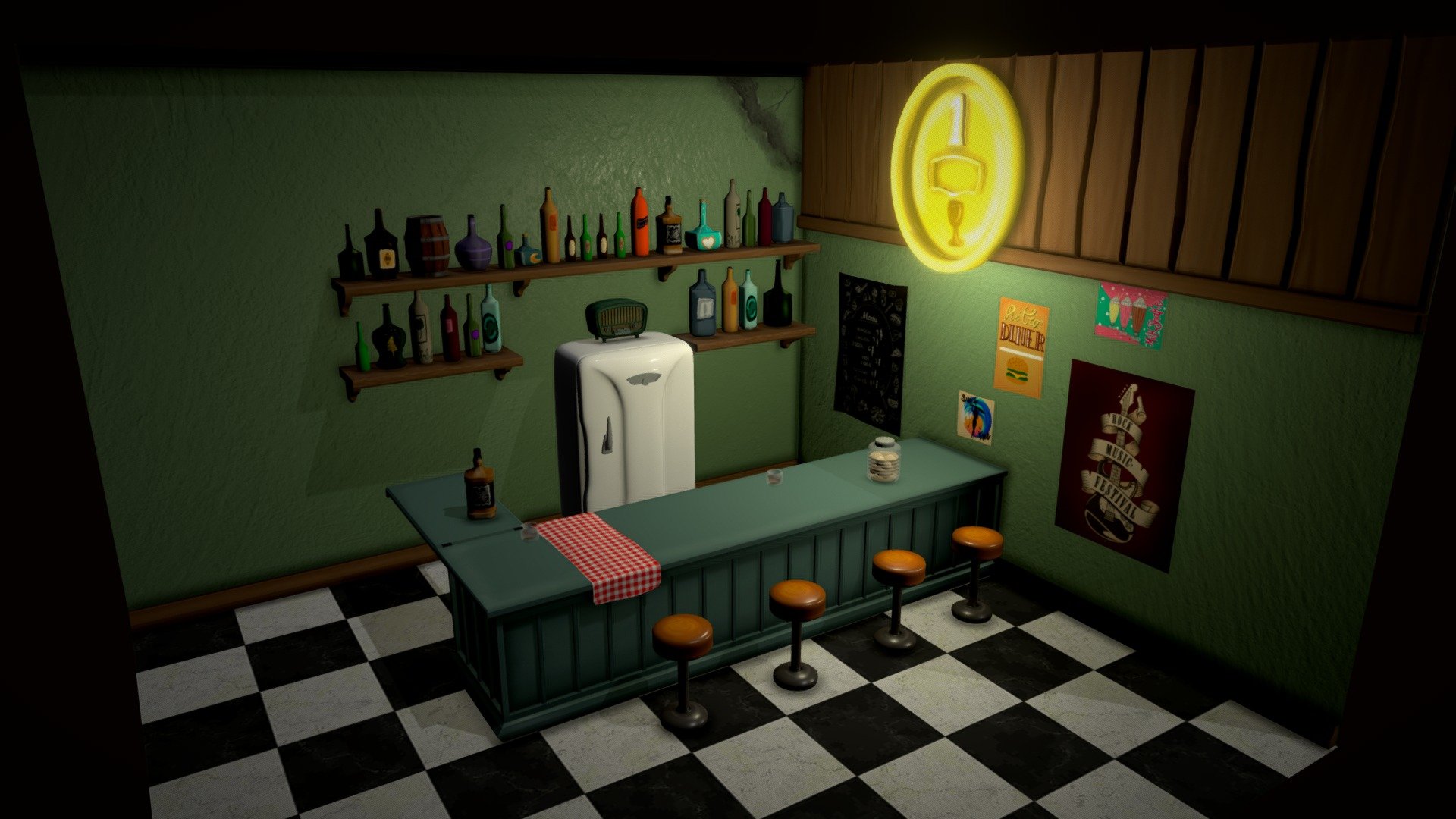 Diner - Download Free 3D model by Virginia Vidonis (@virginiavidonis ...