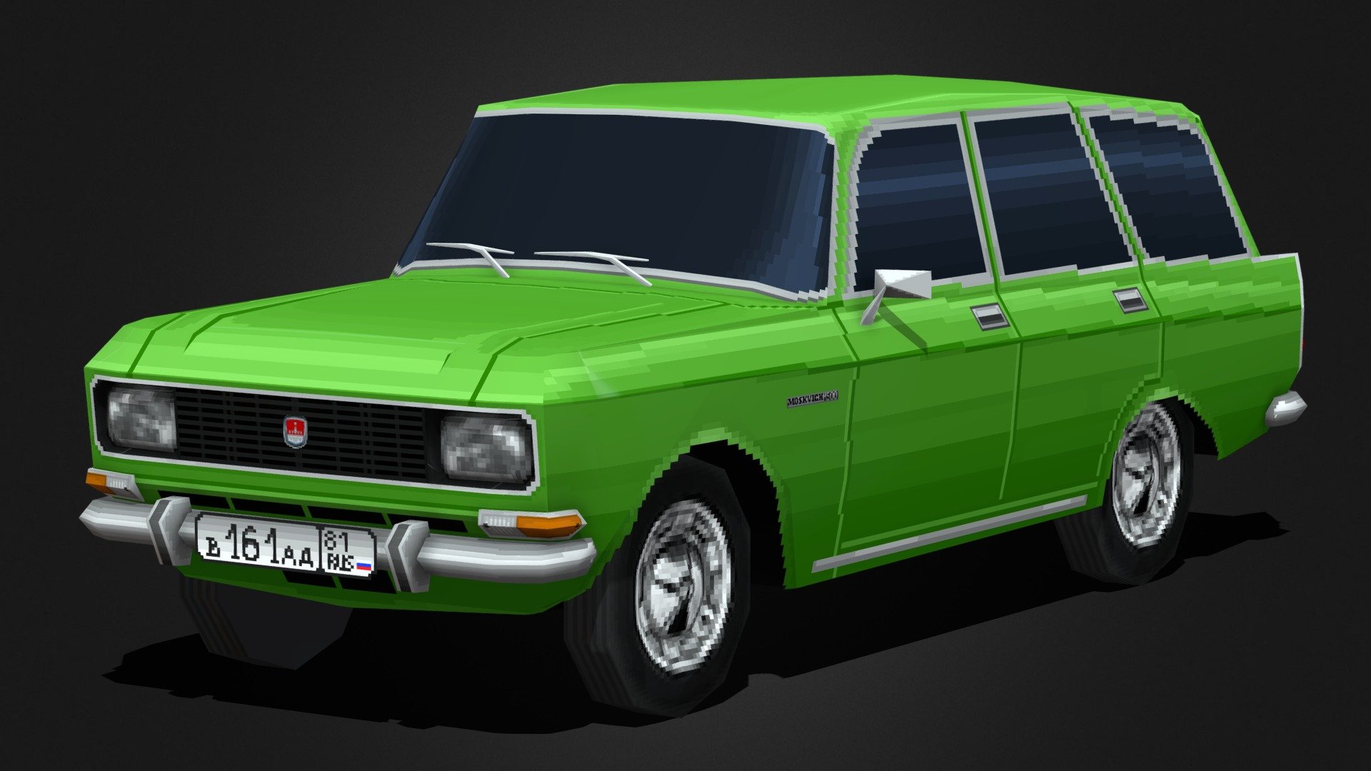 Moskvich-2137 1976 (PS1 Low-poly) - 3D model by Lexyc16 [94fcef9 ...