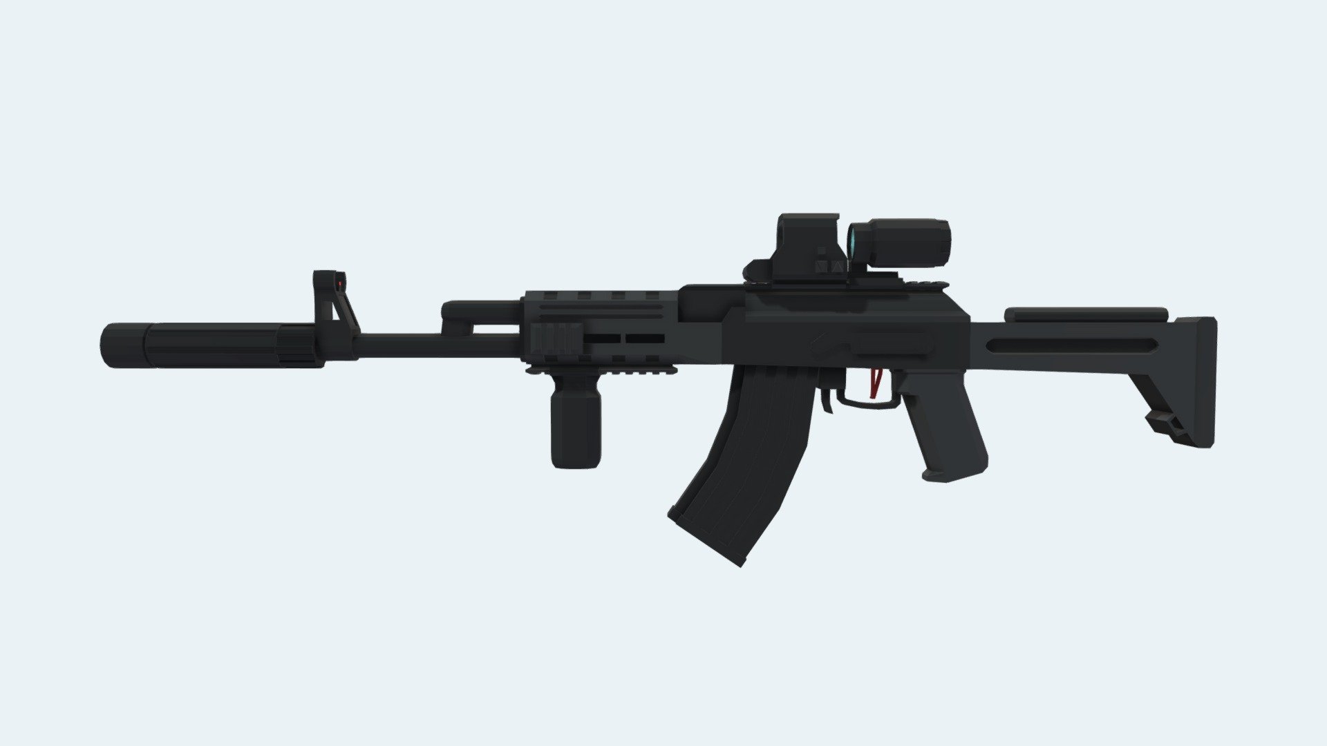 Low Poly Tactical AKM - Download Free 3D model by Polyte [94fd4bf ...