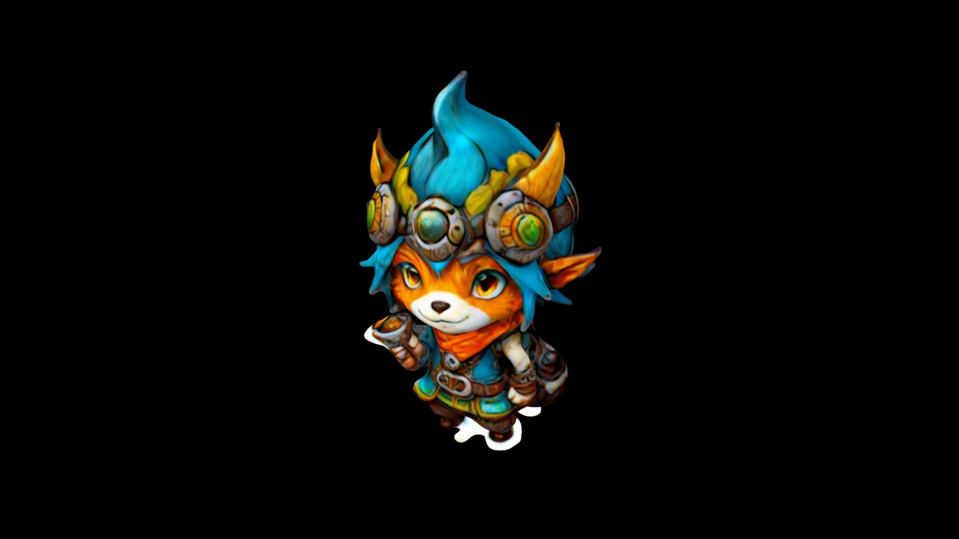 a fox dressed as a steampunk adventurer the fox - Download Free 3D ...