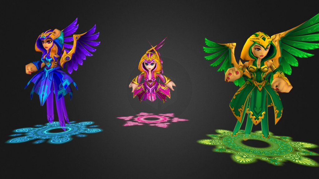 3 Arch-Mages - 3D model by souchenki [94fd989] - Sketchfab
