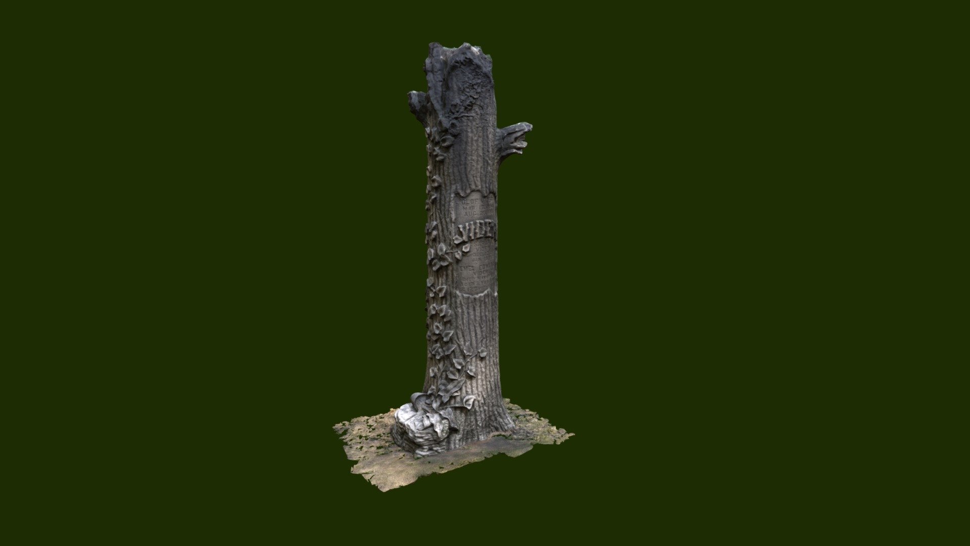 Vider Monument, Graceland Cemetery - 3D model by William Feltz, MA (@WFeltz1) [94fec98] - Sketchfab