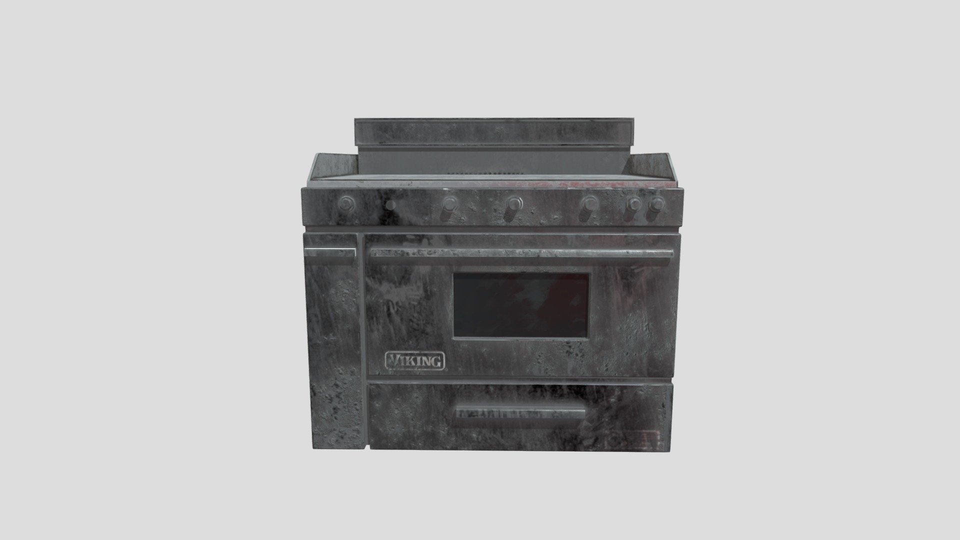 Old Flat Top Grill – Commercial Burger Griddle - Download Free 3D model ...