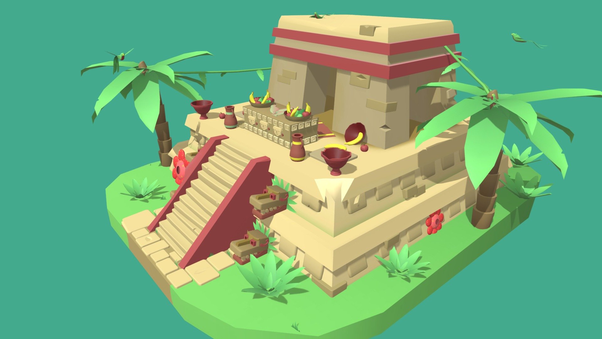 mayan temple test1 - 3D model by Youri Deraes (@youri_deraes) [9502c92 ...