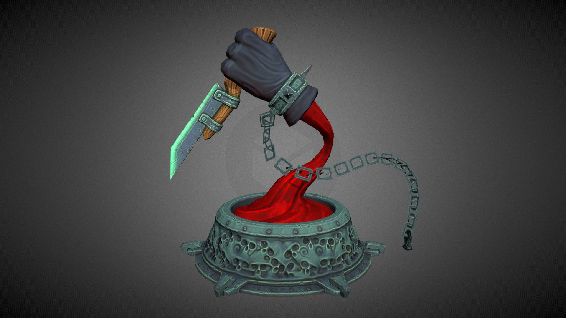 Hand with knife - 3D model by winter576r [95047b0] - Sketchfab
