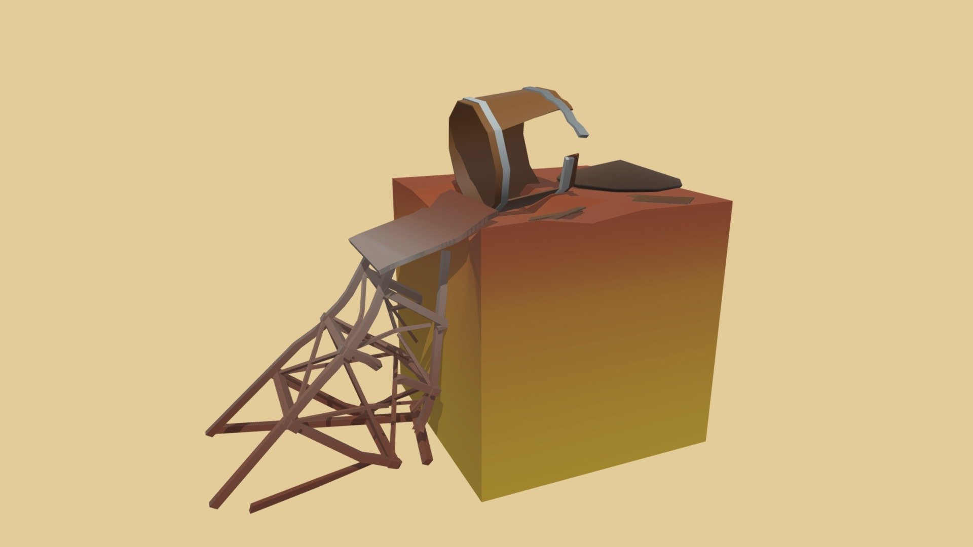 Destroyed Water Tower - Download Free 3D model by Michele.Passerino ...