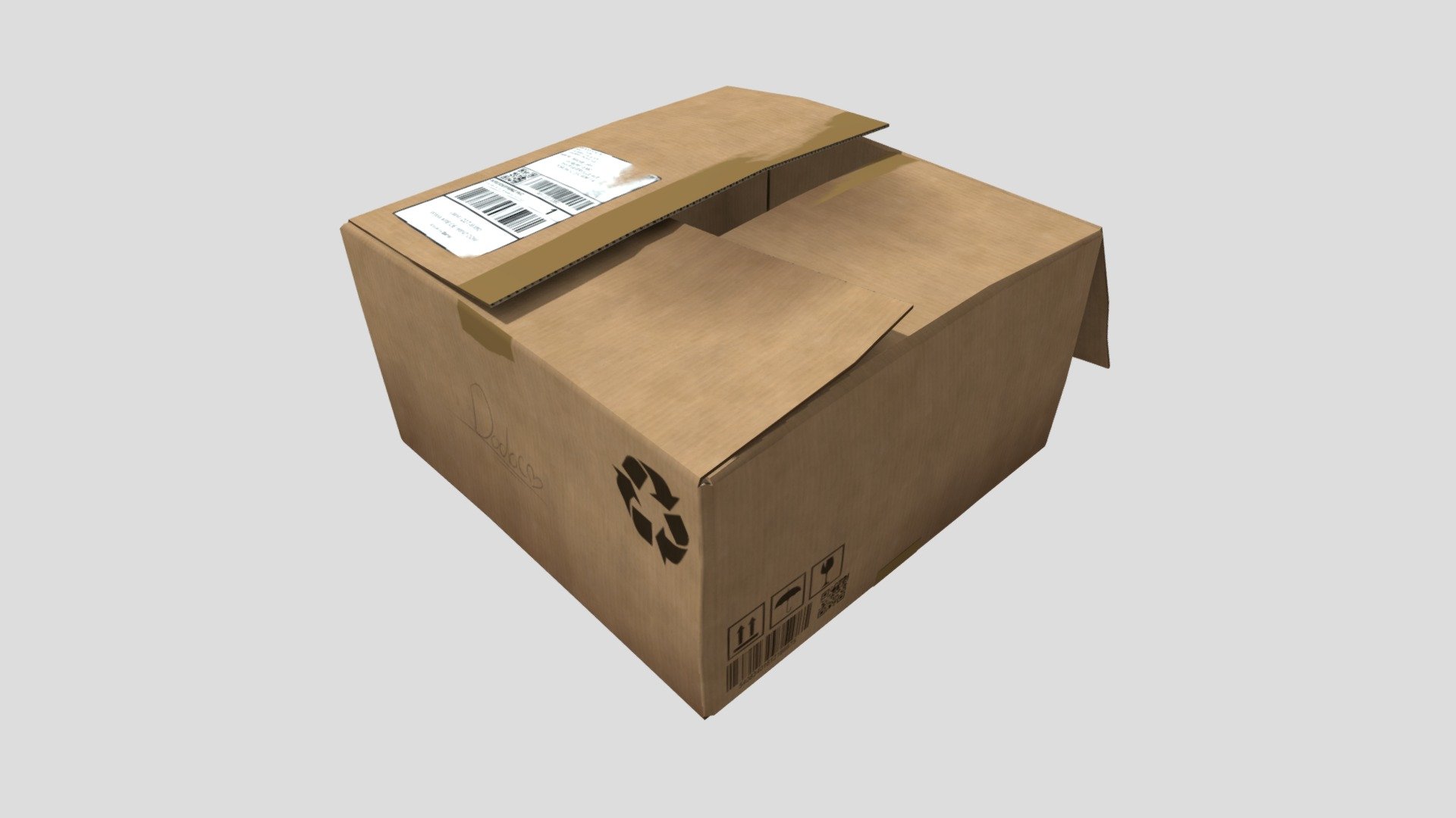 CardboardBox - 3D model by dvabear [950d62f] - Sketchfab