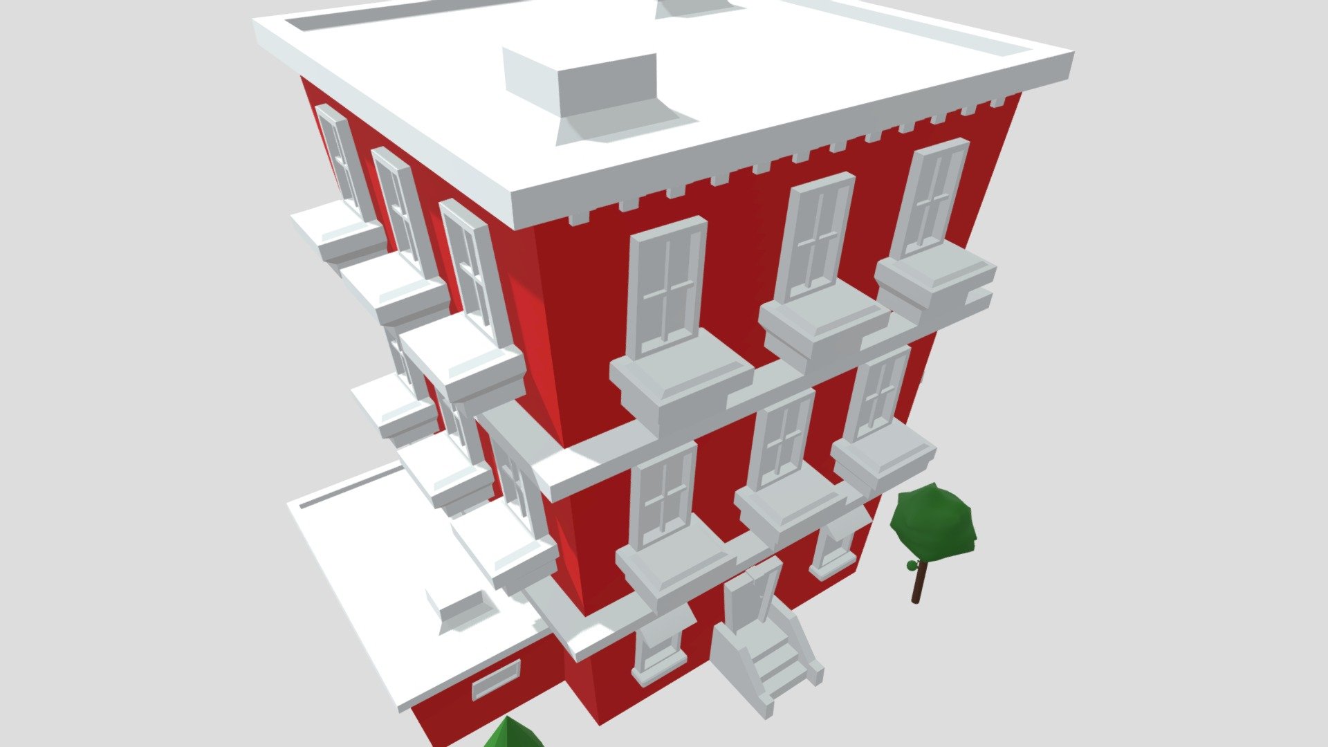 Primer Parcial - Modelado de Edificio Básico - 3D model by Jessica.Perez [950db3f] - Sketchfab