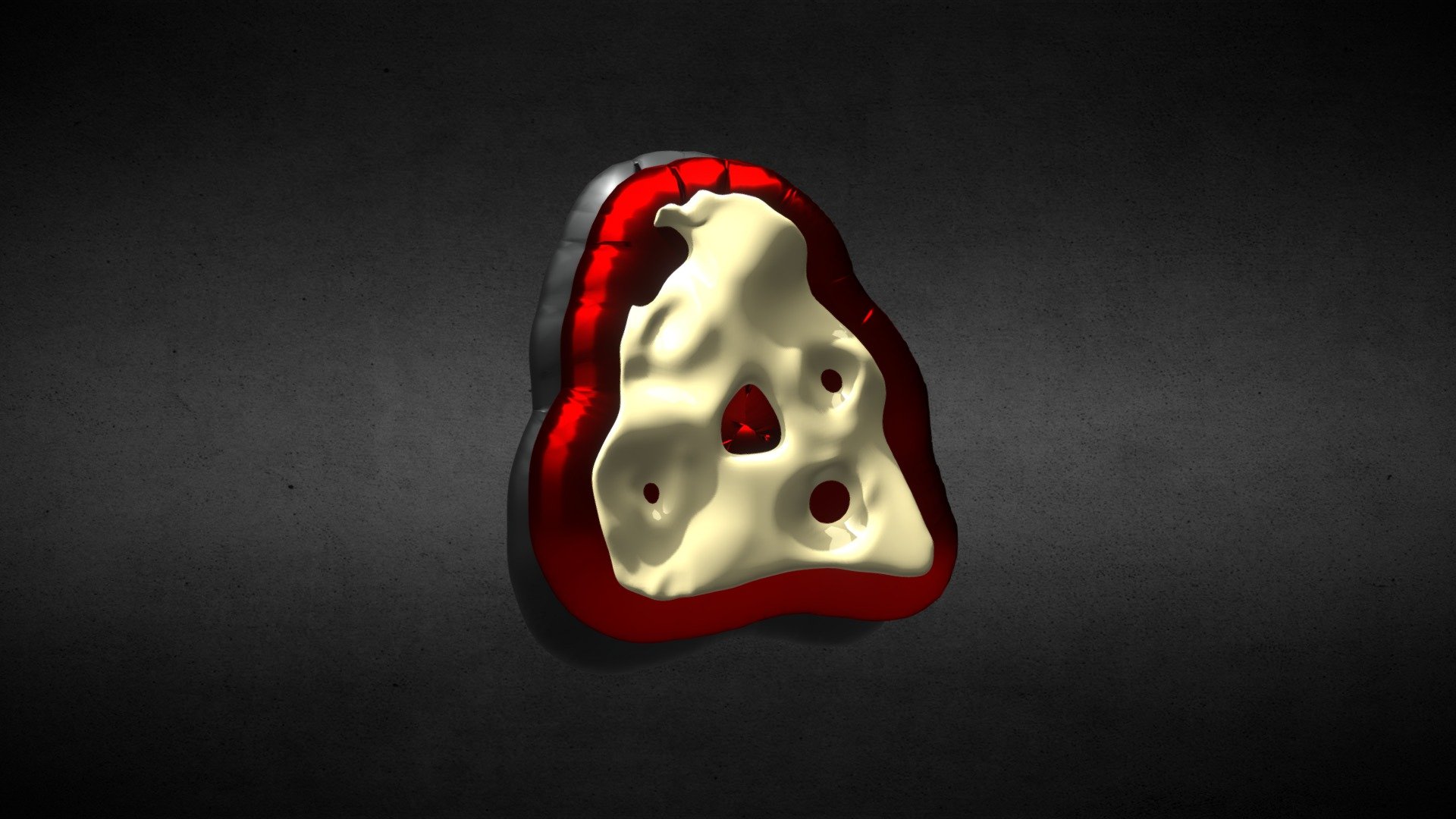 O letter - cheesy typography - 3D model by creiaskeera [9512aee ...