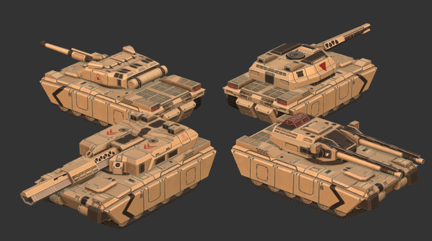 Main Battle Tank - Turret Assortments - 3D model by Renafox (@kryik1023 ...