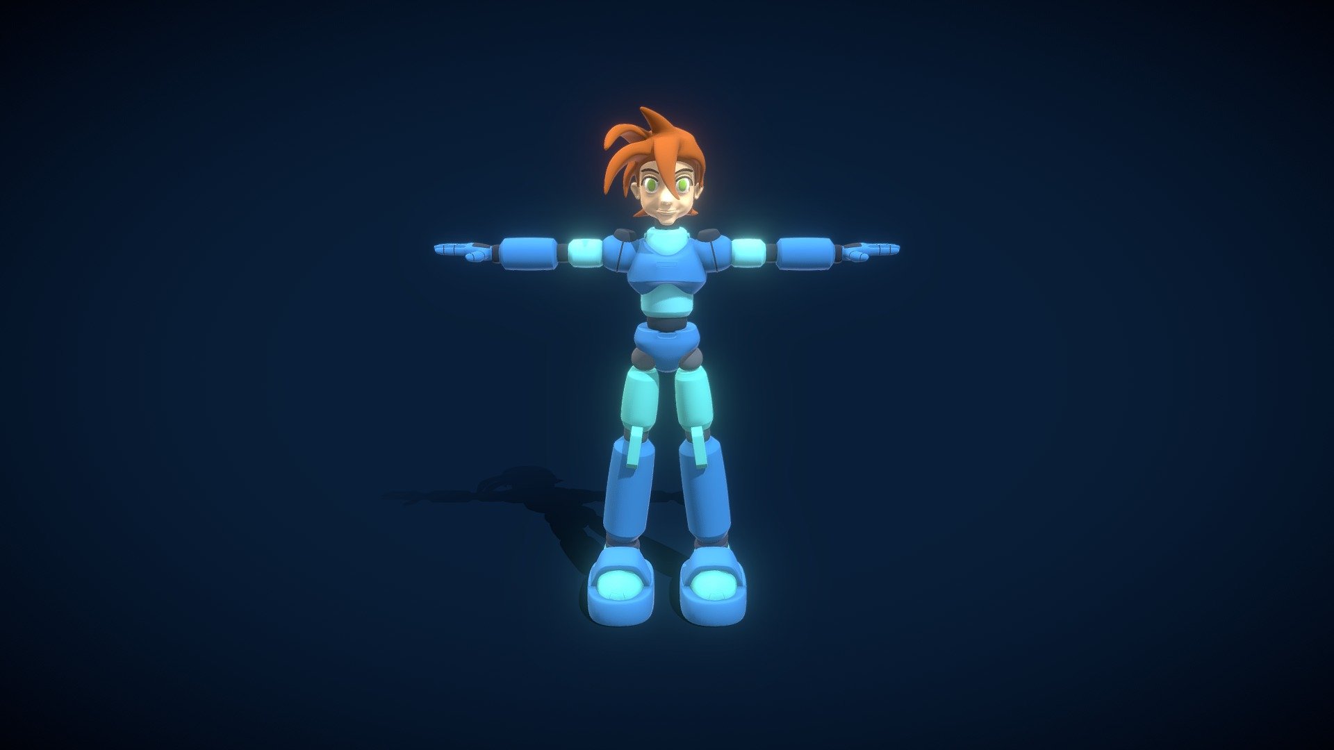 Mega Man Pose 1 - Buy Royalty Free 3D model by Sandeep Choudhary ...