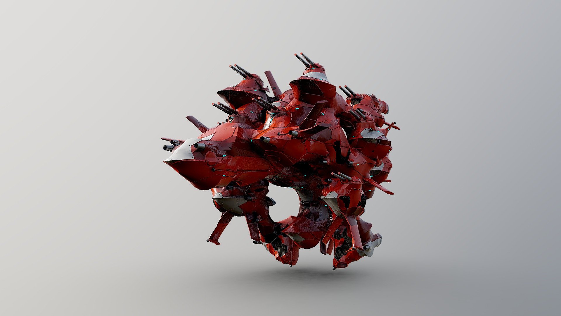 Procedural Hard Surface Modeling Test 9 424 3d Model By Asaito