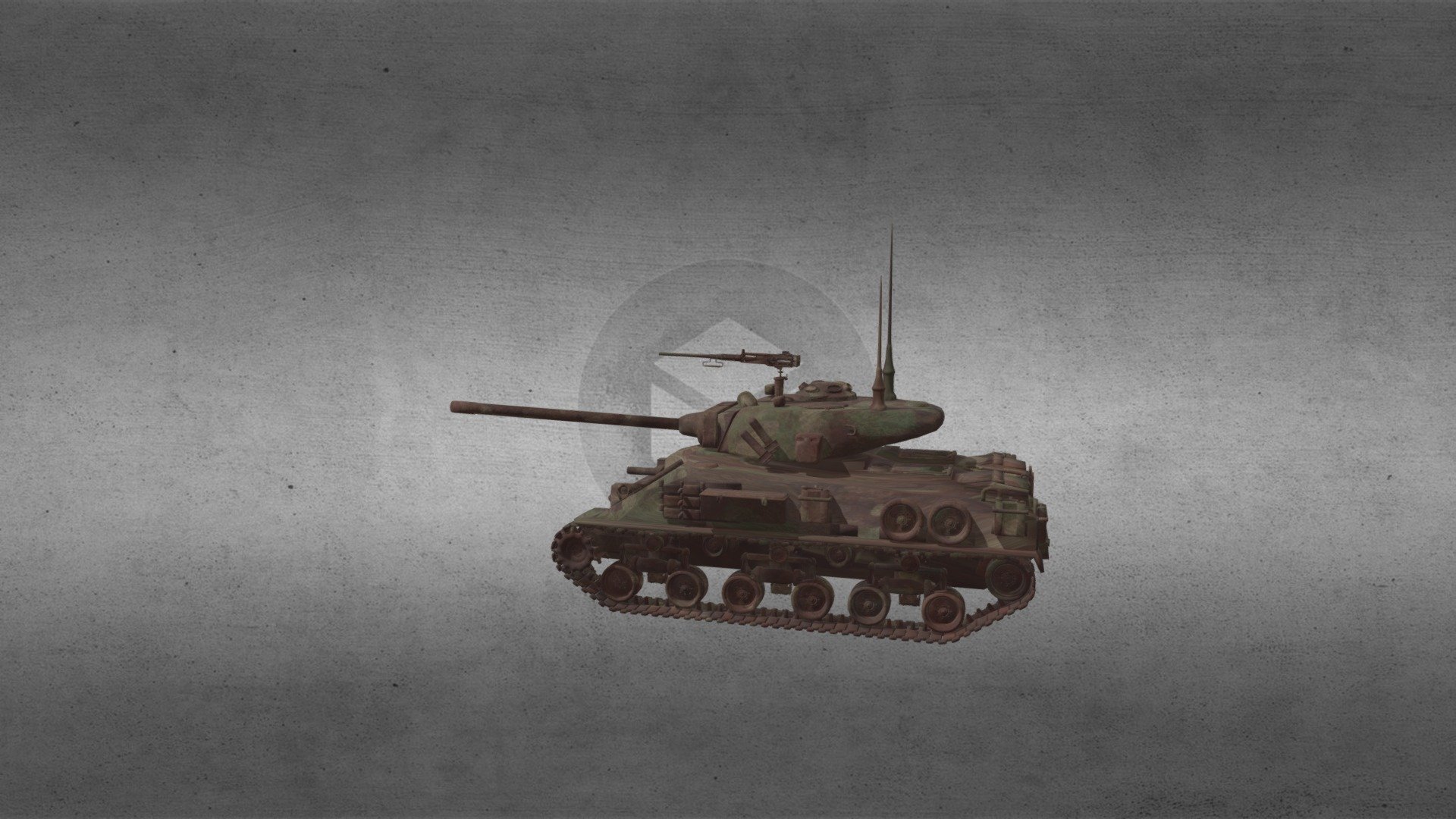 M-51 Super Sherman Tank - 3D model by iridescent_art [951bc3e] - Sketchfab