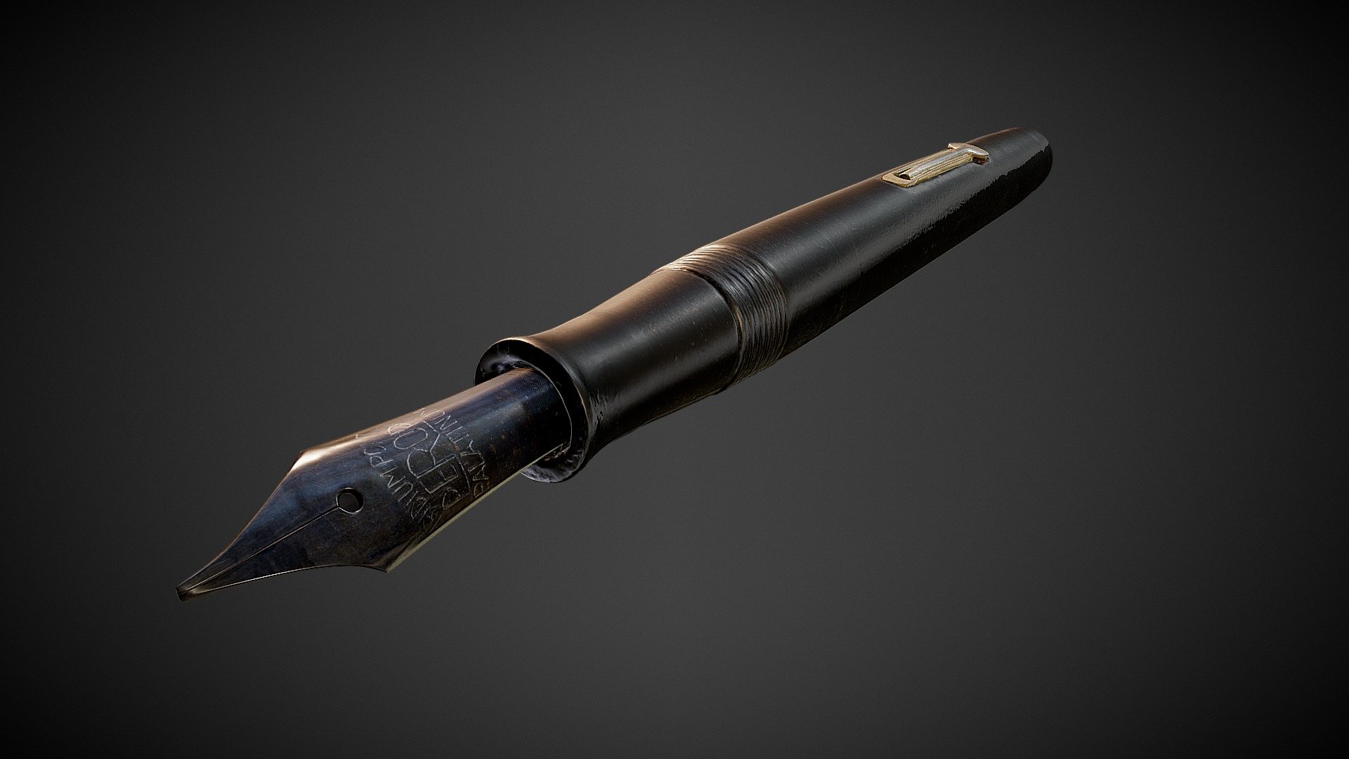 Historic pen - 3D model by Narodni_muzeum [951c8b7] - Sketchfab