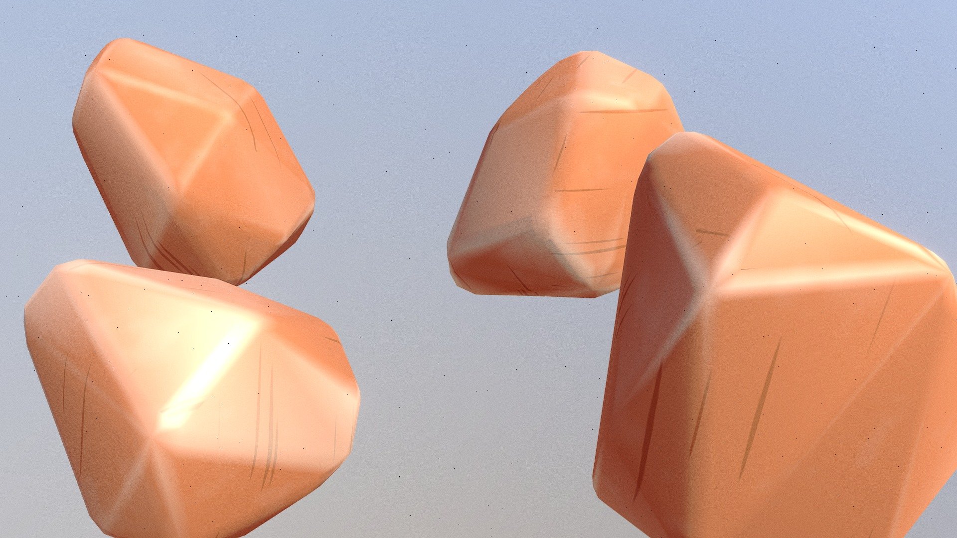 cartoon style desert rocks - Download Free 3D model by Dirk.z (@138983 ...