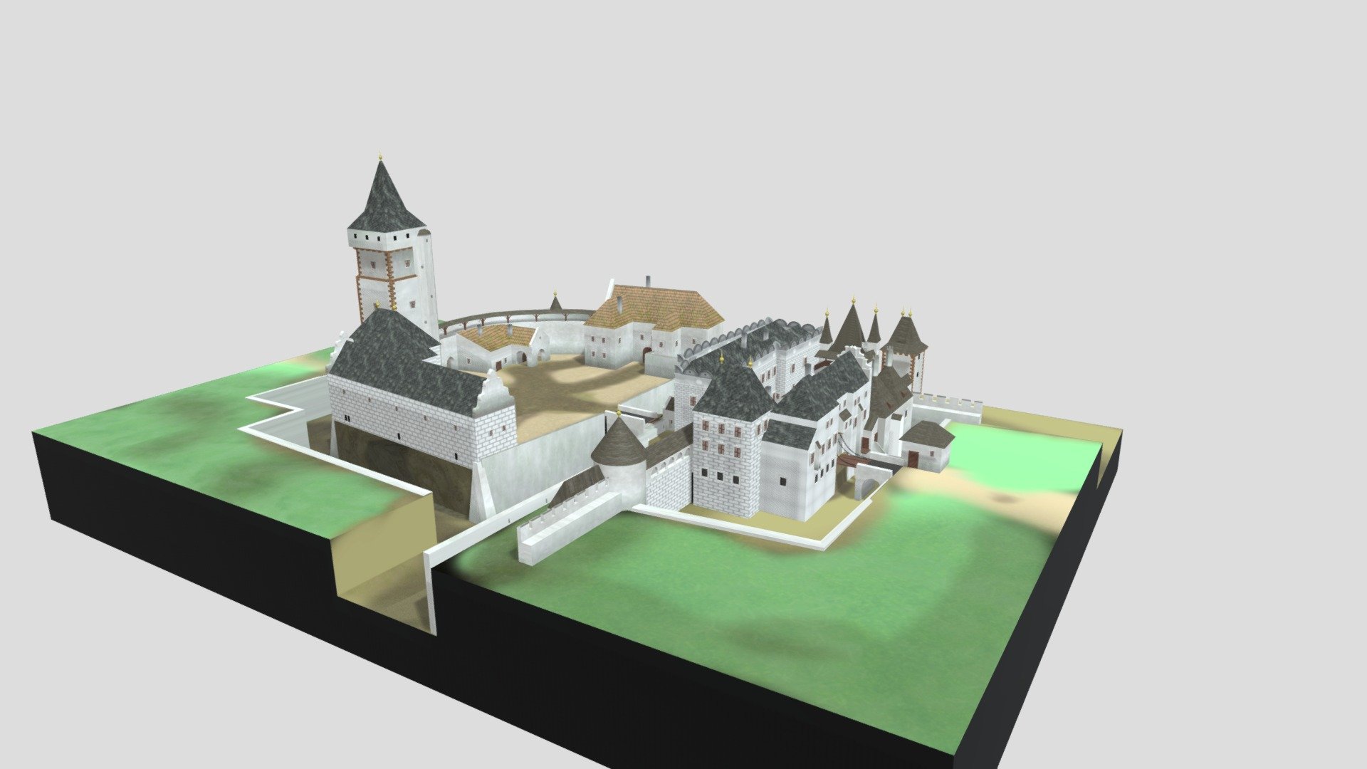 Kolín hrad - 3D model by NDN_Tech [9524bd9] - Sketchfab