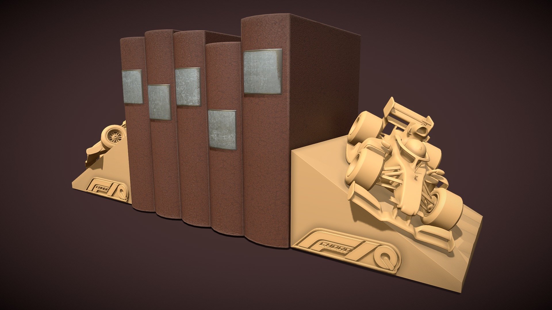 bookends_F1_Choro-Q (3dprint) - Buy Royalty Free 3D model by ...